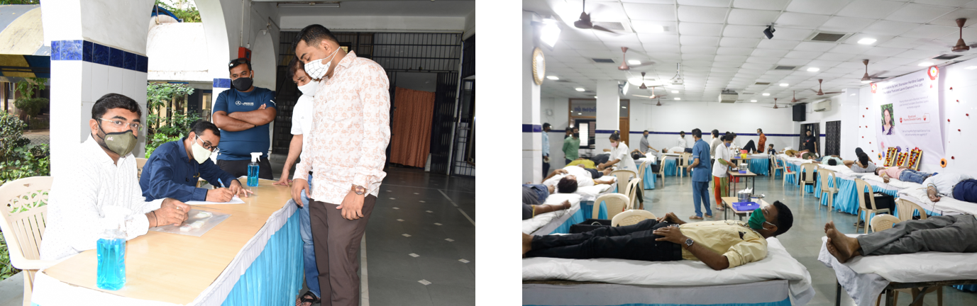 Blood and Plasma Donation Camp held at Gajera Vidya Bhavan Katargam ...